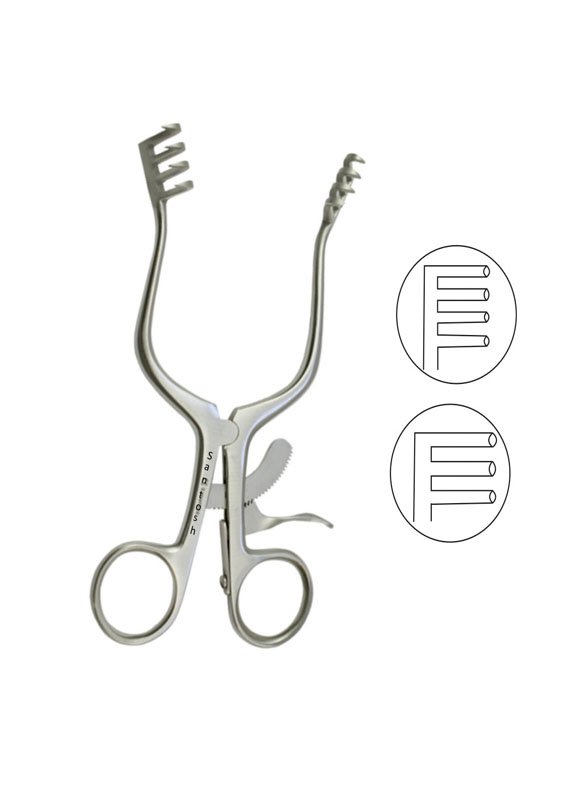 MASTOID RETRACTOR 4 x 3 RIGHT Santosh Surgical